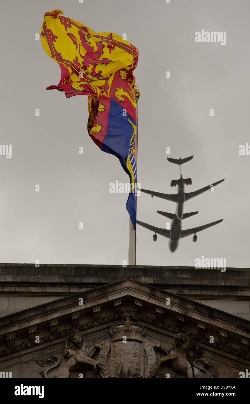 Queen's Birthday Flypast after Trooping the Colour, which the Royal ...