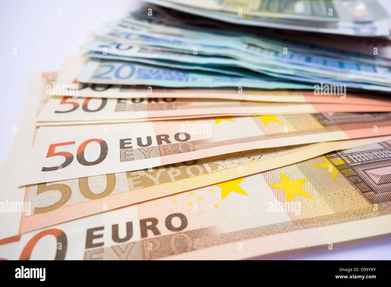 A collection of Euro Banknotes Stock Photo - Alamy
