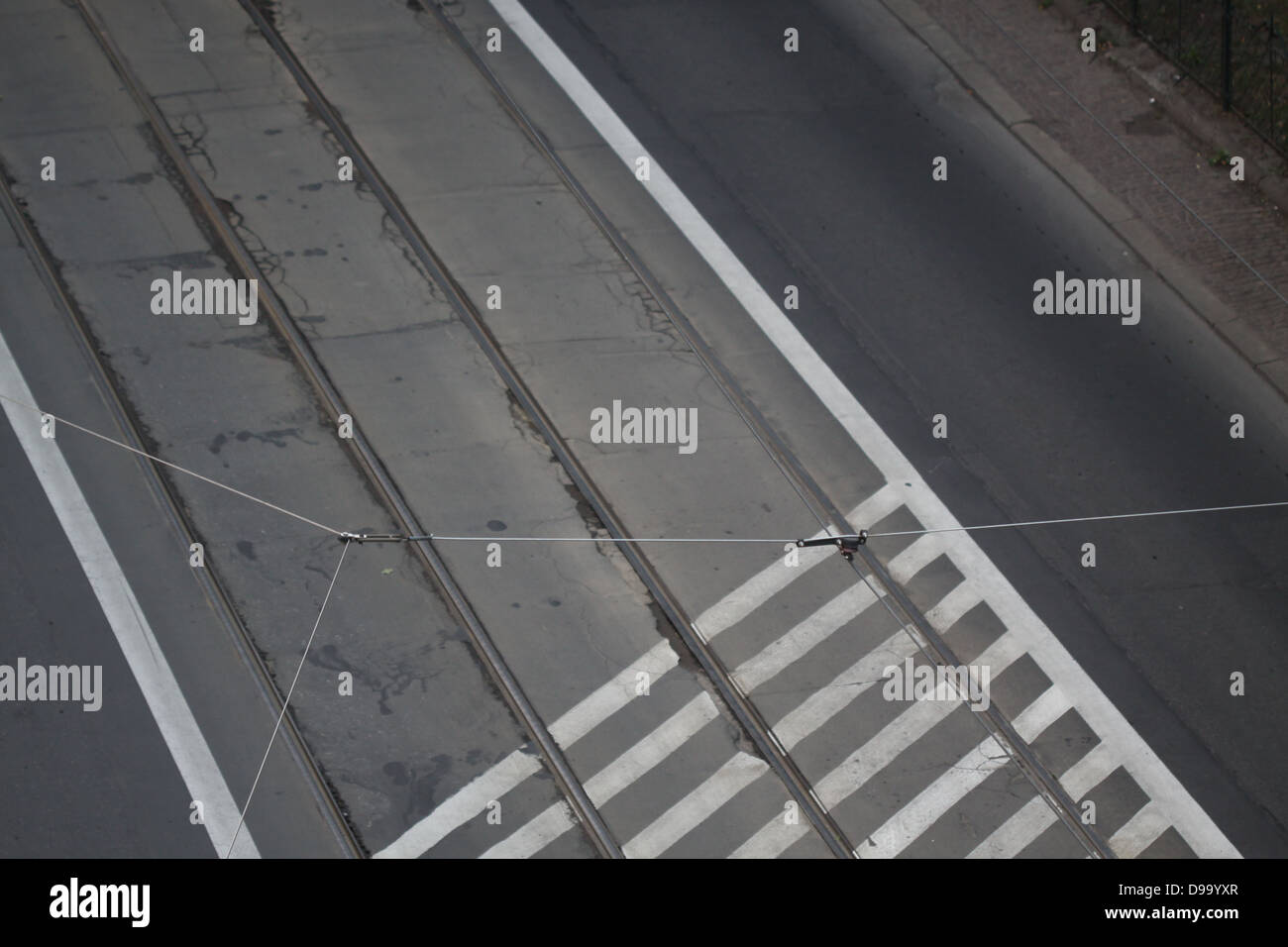 Tram road markings hi-res stock photography and images - Alamy