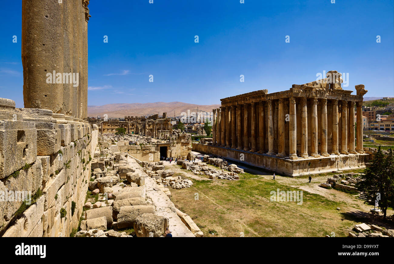 Temple of Bacchus in ancient city of Baalbek, Lebanon, Middle East ...