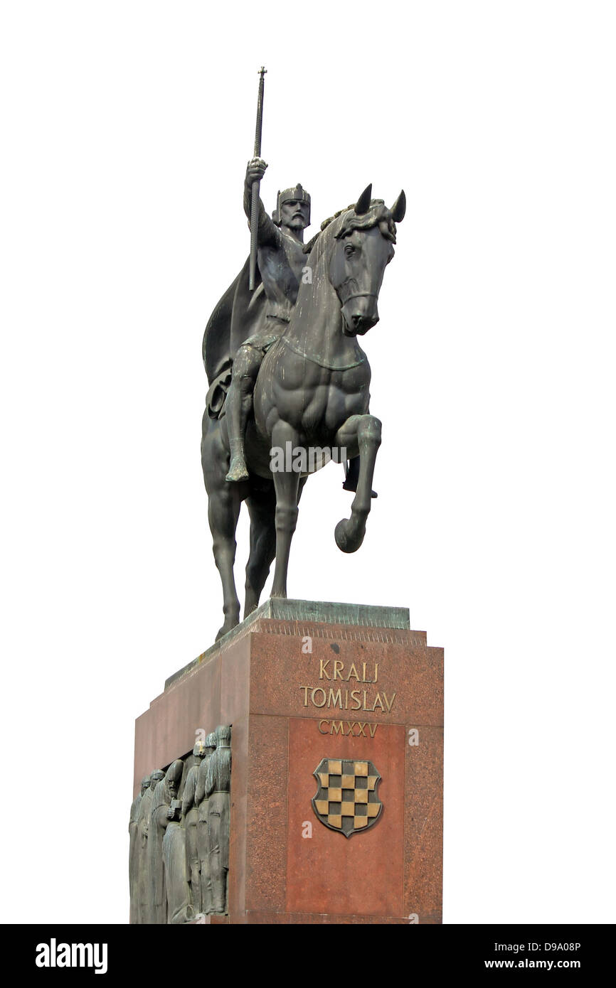 Monument of king Tomislav, first King of the Croatian Kingdom in the ...