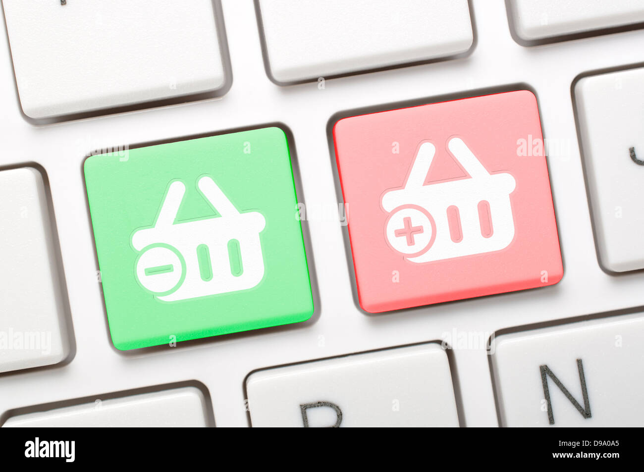Add and remove items on keyboard Stock Photo - Alamy