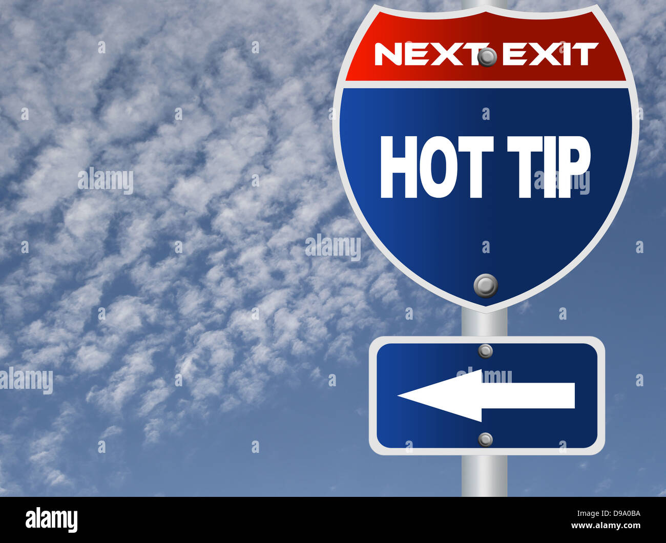 Hot tip road sign Stock Photo - Alamy