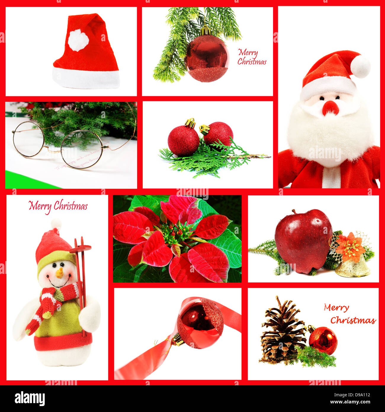 Beautiful collection of Christmas photos together in a collage Stock ...
