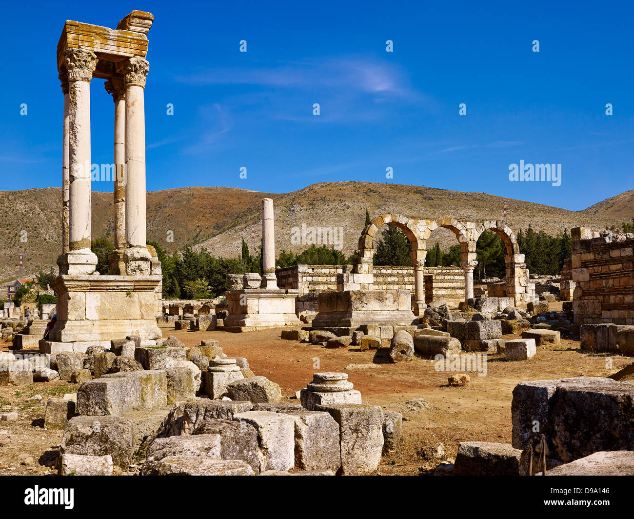 Ancient city Anjar, Lebanon, Middle East Stock Photo - Alamy