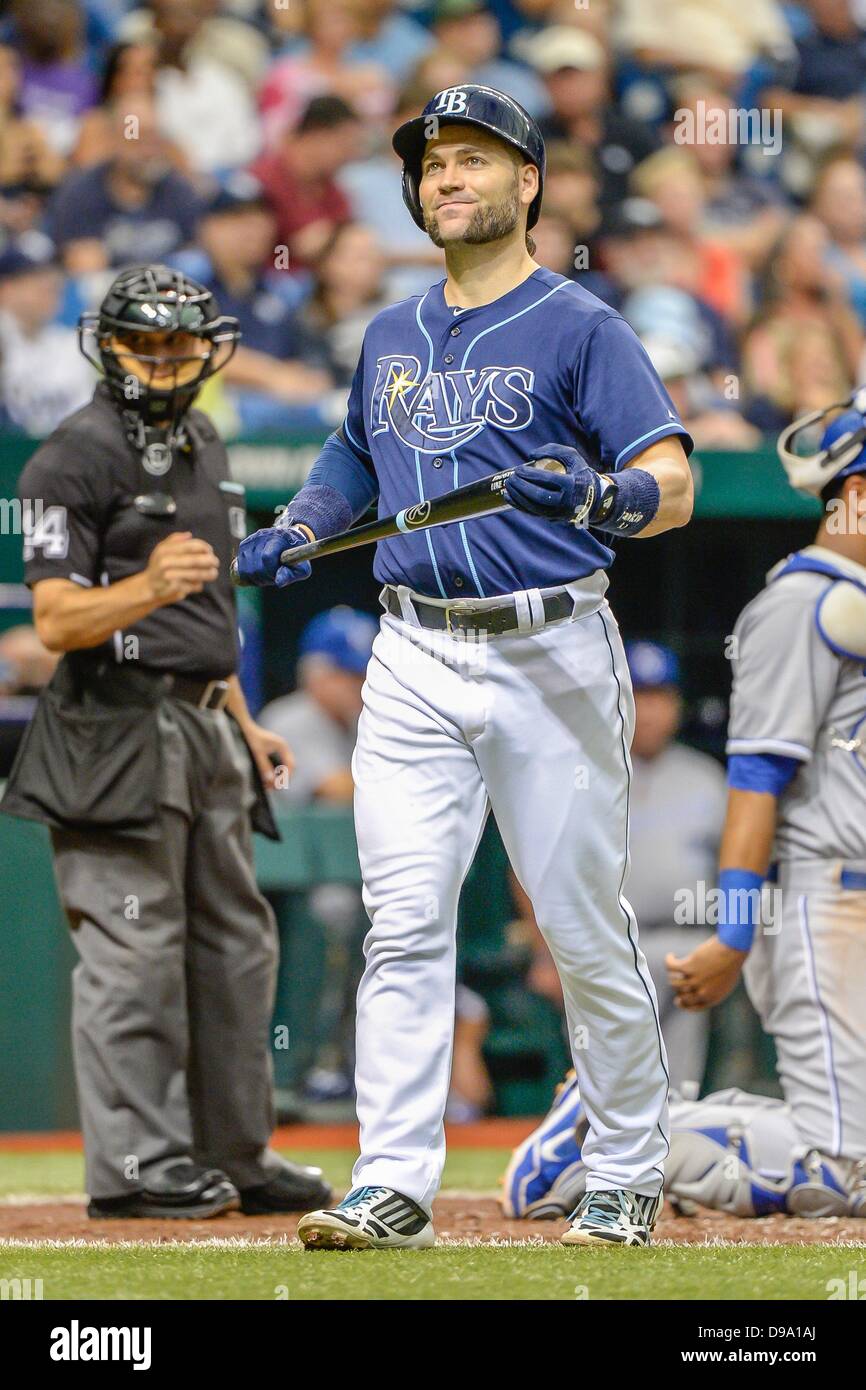 June 15, 2013: Tampa Bay Rays left fielder Luke Scott (30) at bat ...