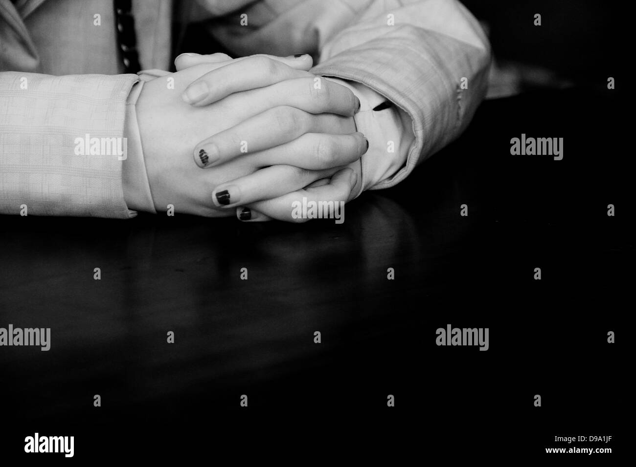 Fold hand Black and White Stock Photos & Images - Alamy