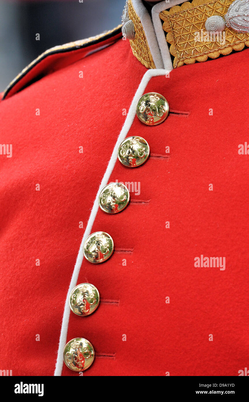 Trooping the Colour taking place along The Mall and Buckingham Palace ...