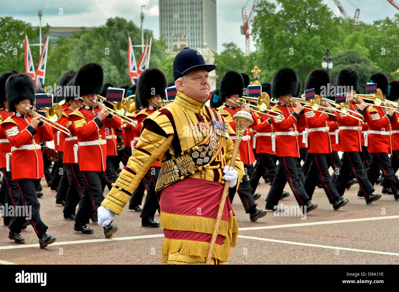 London, UK. 15th June 2013. The Trooping Colour Parade in London ...