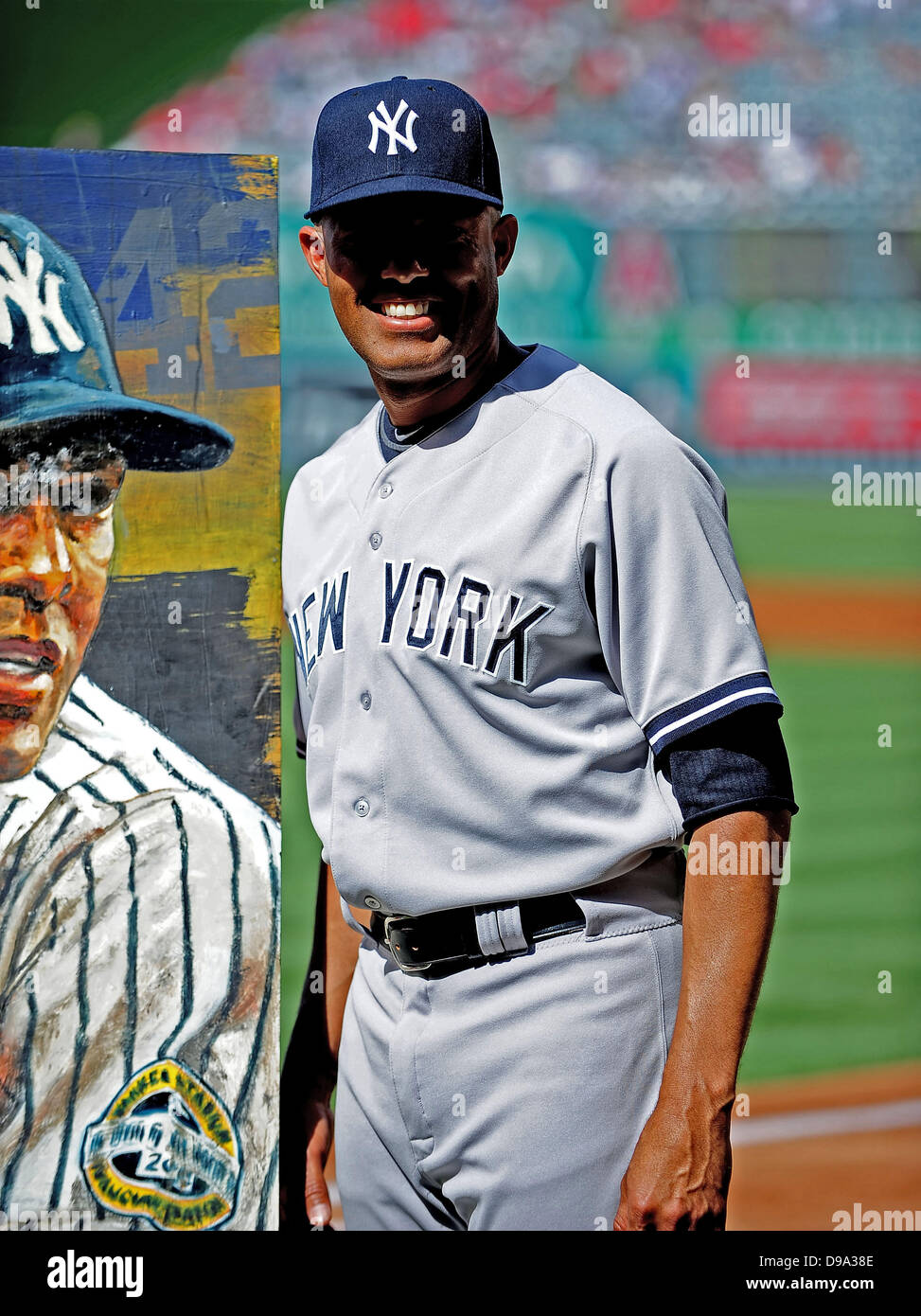 Anaheim, CA, USA. 15th June, 2013. A portrait of New York Yankees ...