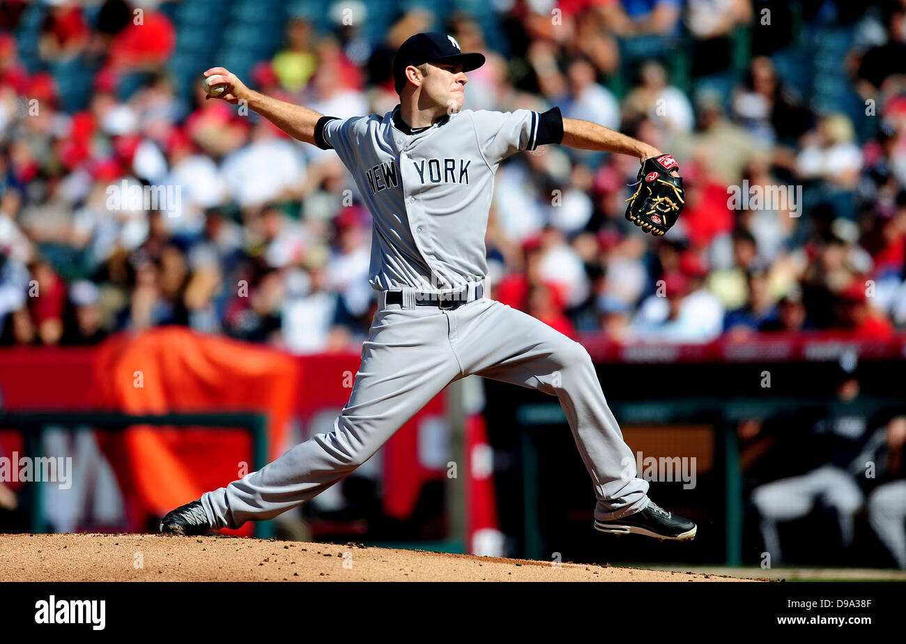Anaheim, CA, USA. 15th June, 2013. New York Yankees starting pitcher ...