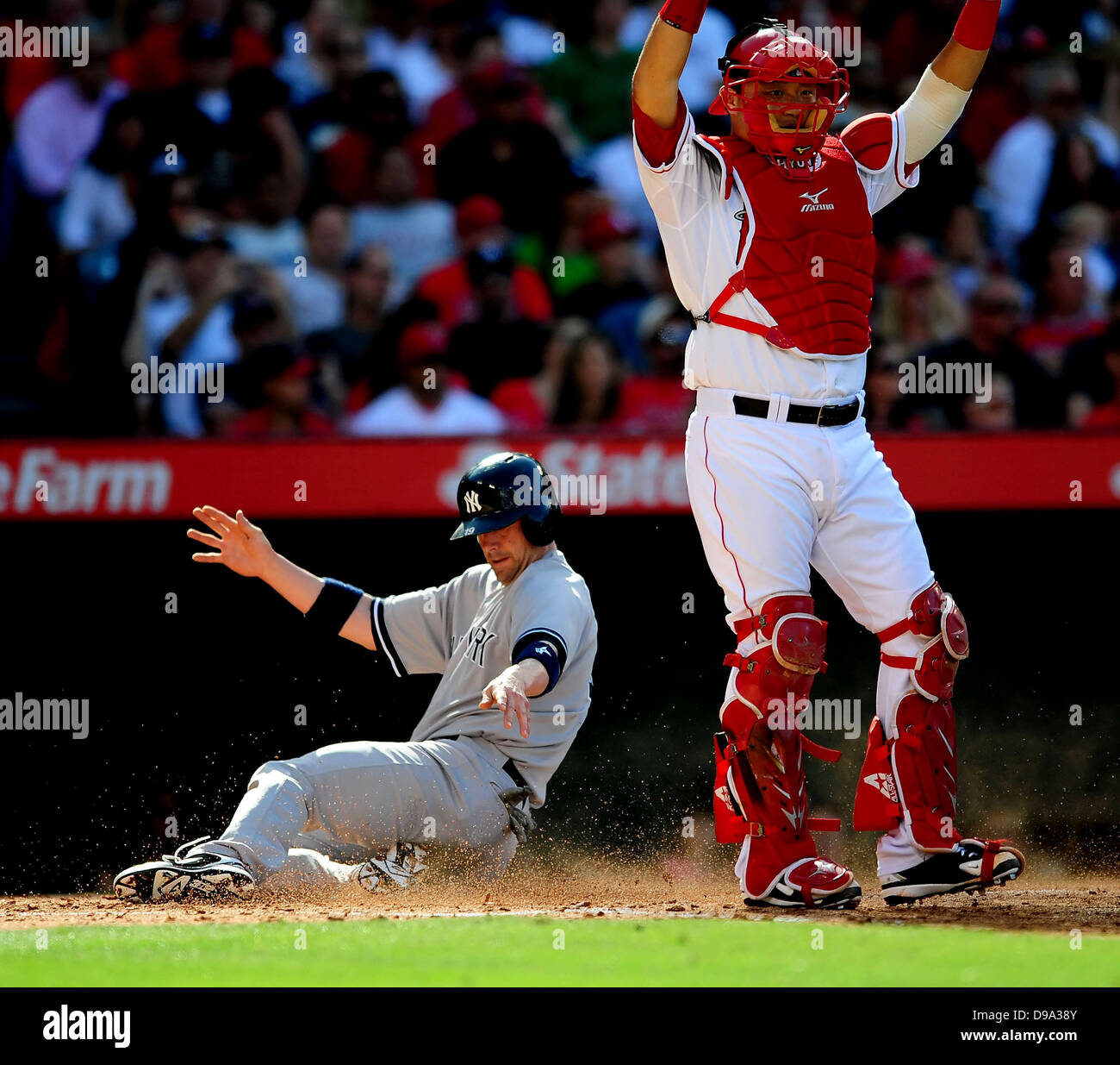 Anaheim, CA, USA. 15th June, 2013. New York Yankees catcher Chris ...