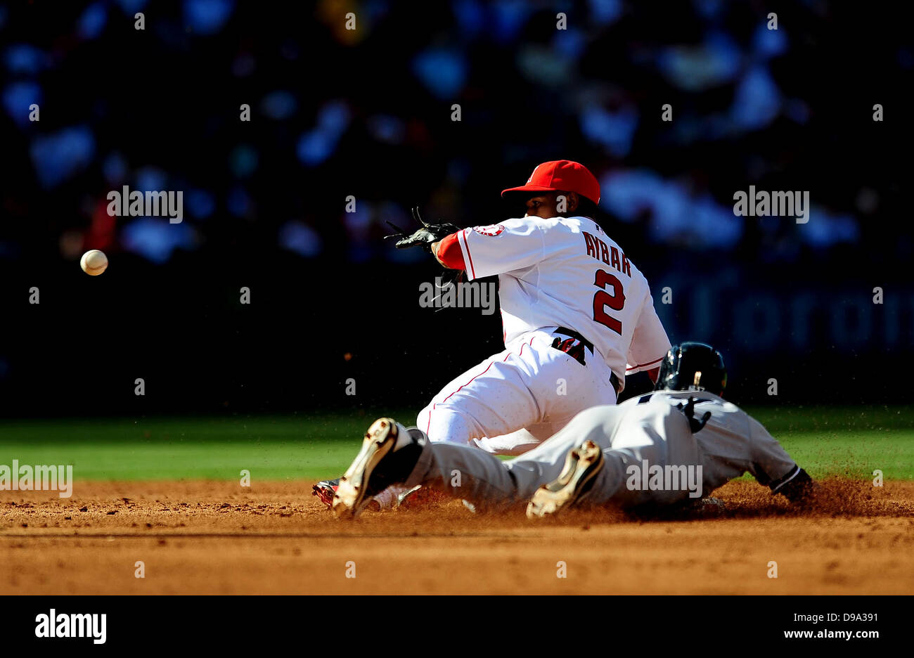 Anaheim, CA, USA. 15th June, 2013. New York Yankees shortstop Jayson ...