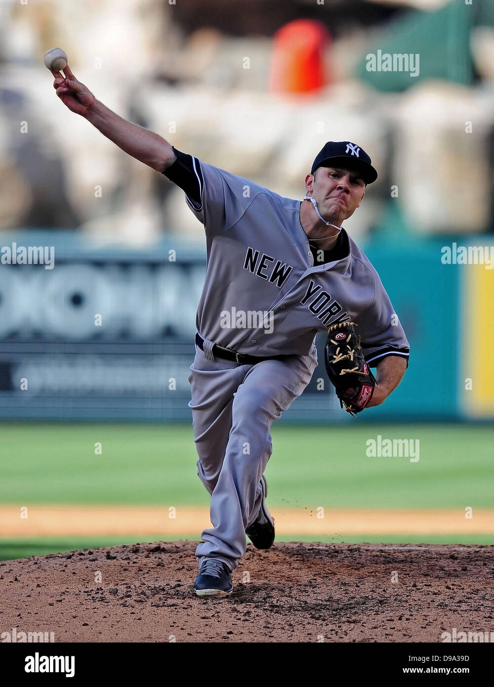 Anaheim, CA, USA. 15th June, 2013. New York Yankees starting pitcher ...