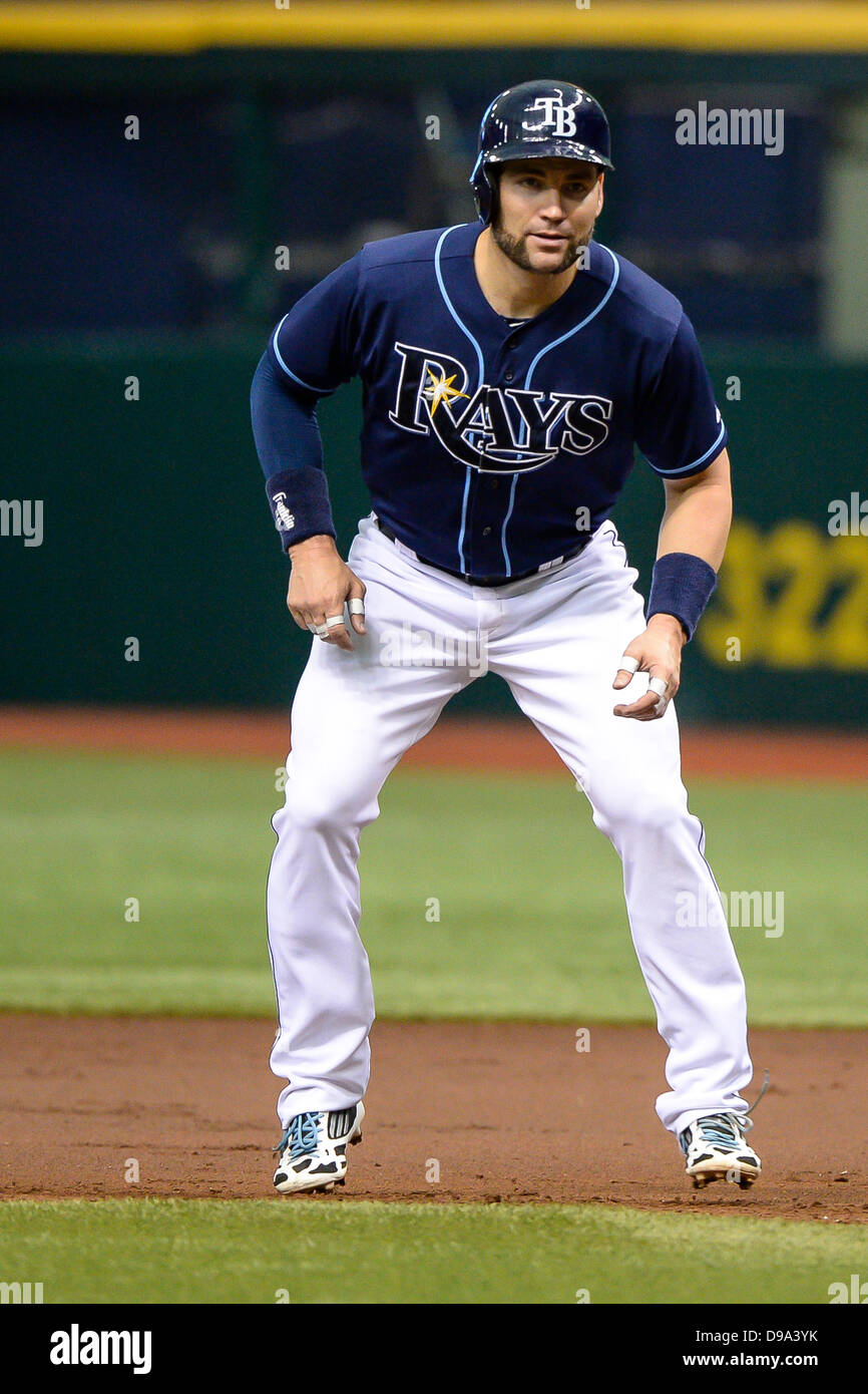 St Petersburg, Florida, USA. June 15, 2013: Tampa Bay Rays left fielder ...