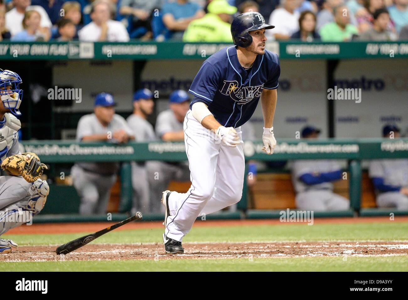 St Petersburg, Florida, USA. June 15, 2013: Tampa Bay Rays right ...