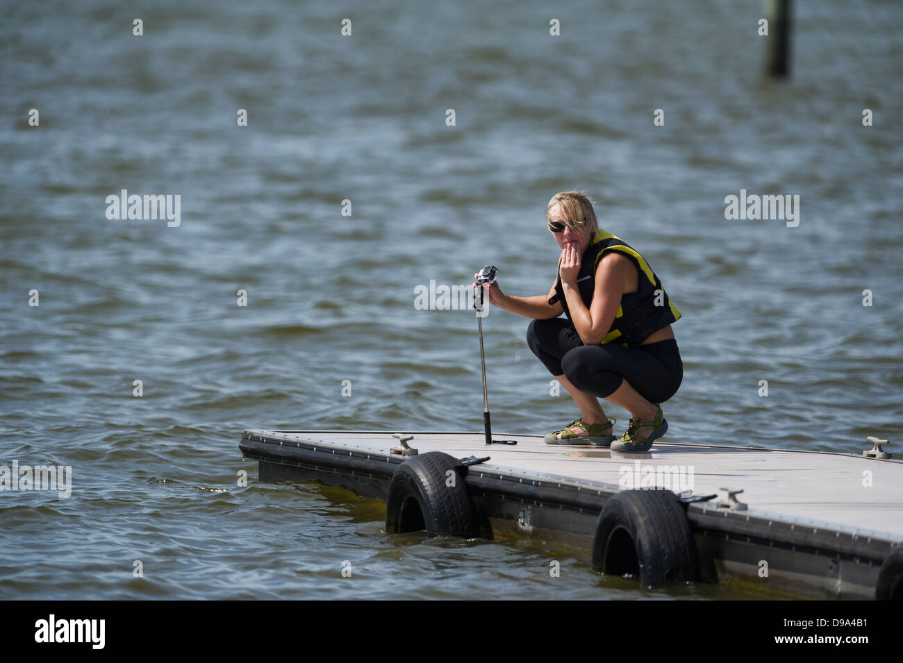 Race fan using a GoPro at the Jet Ski competition Wooton Park Tavares ...
