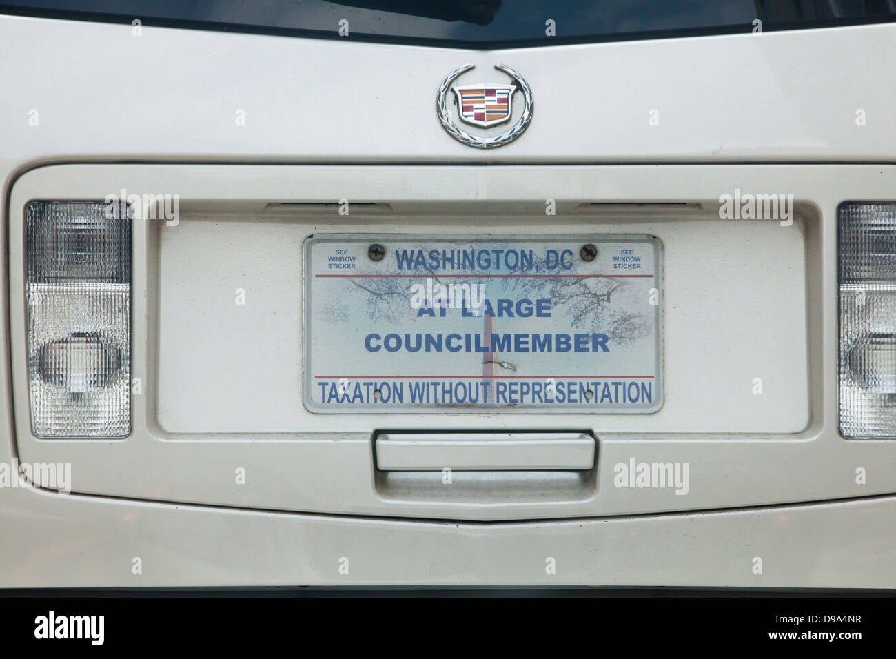 At Large Councilmember license plate, Washington DC Stock Photo - Alamy
