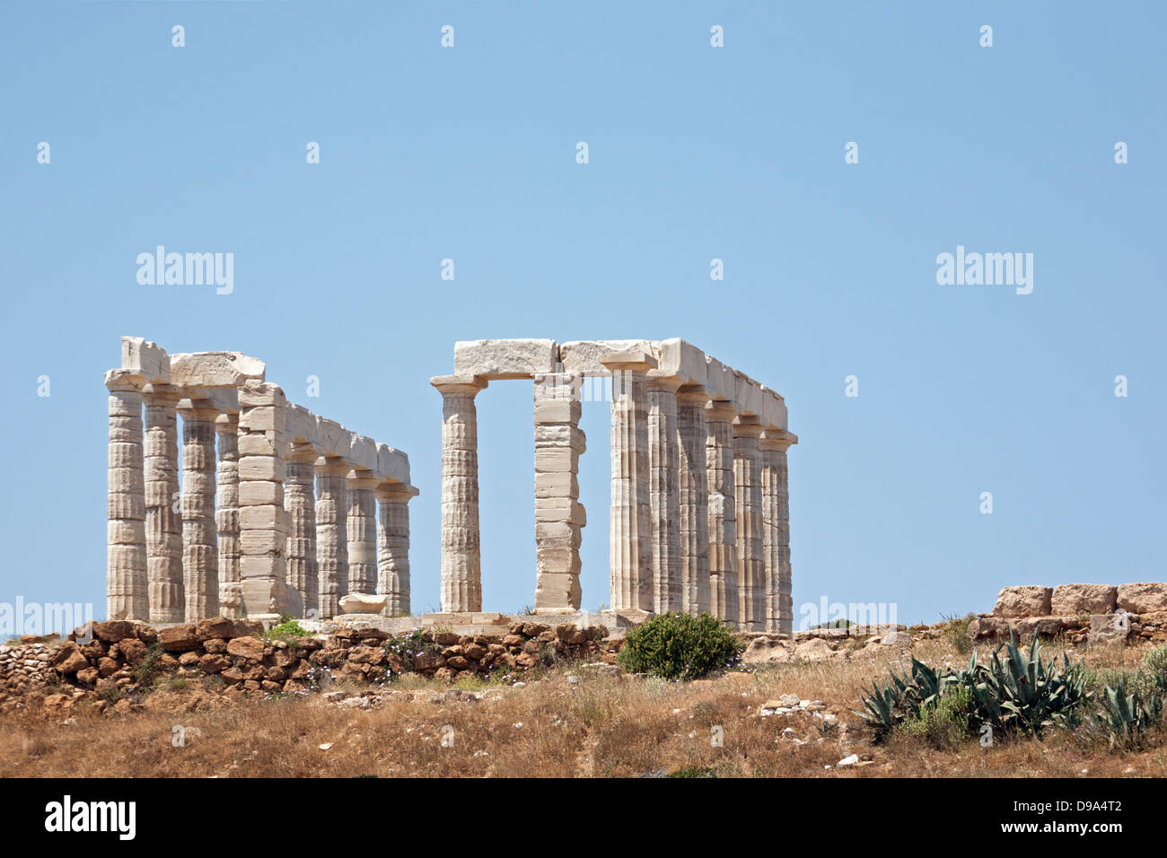 Temple of Poseidon, ancient Greek religious sanctuary built on the tip ...