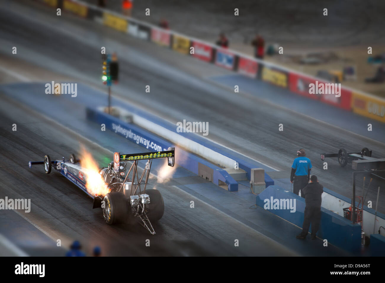 The power and speed of a drag raceway Stock Photo - Alamy