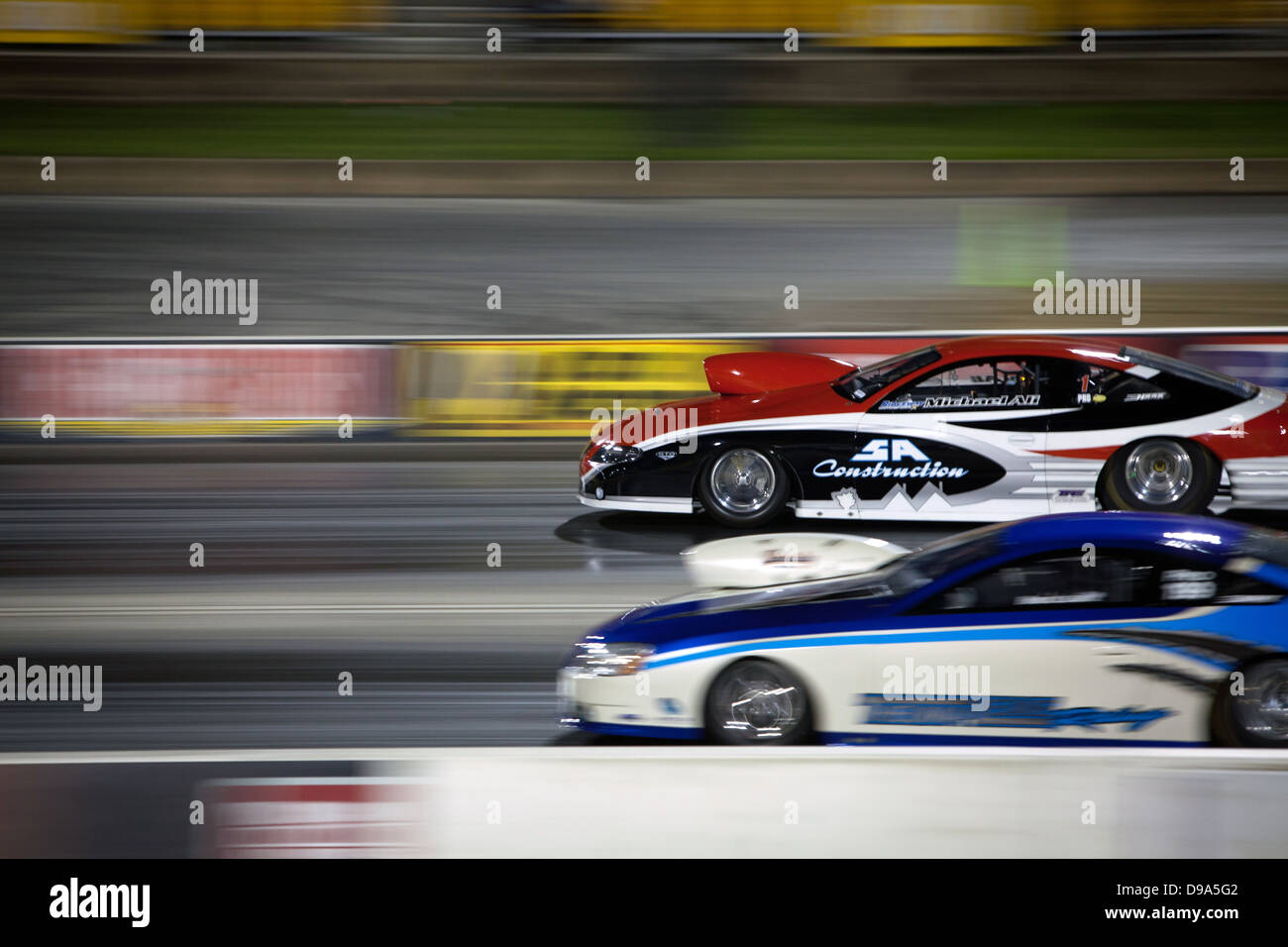 The power and speed of a drag raceway Stock Photo - Alamy