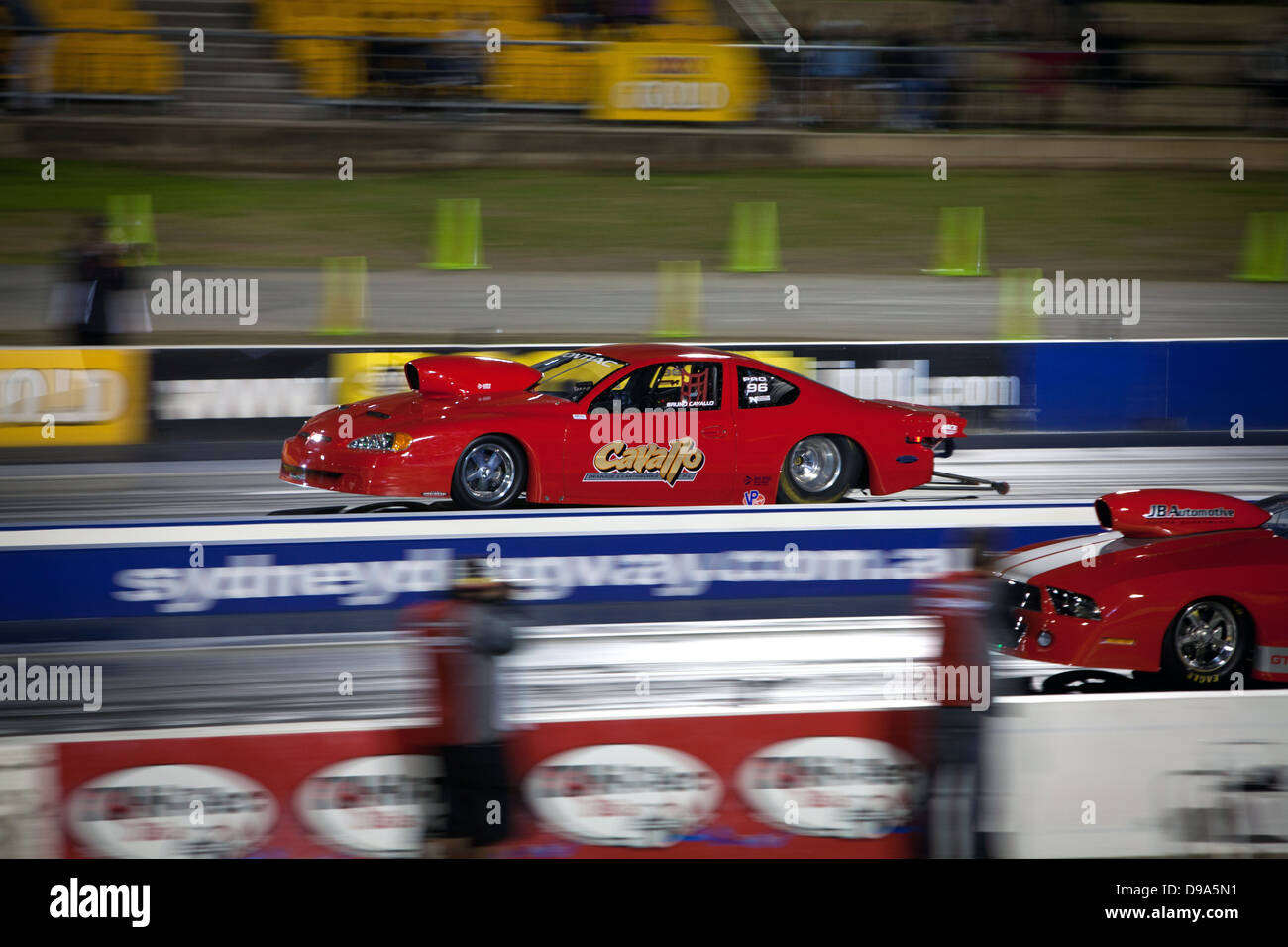 The power and speed of a drag raceway Stock Photo - Alamy