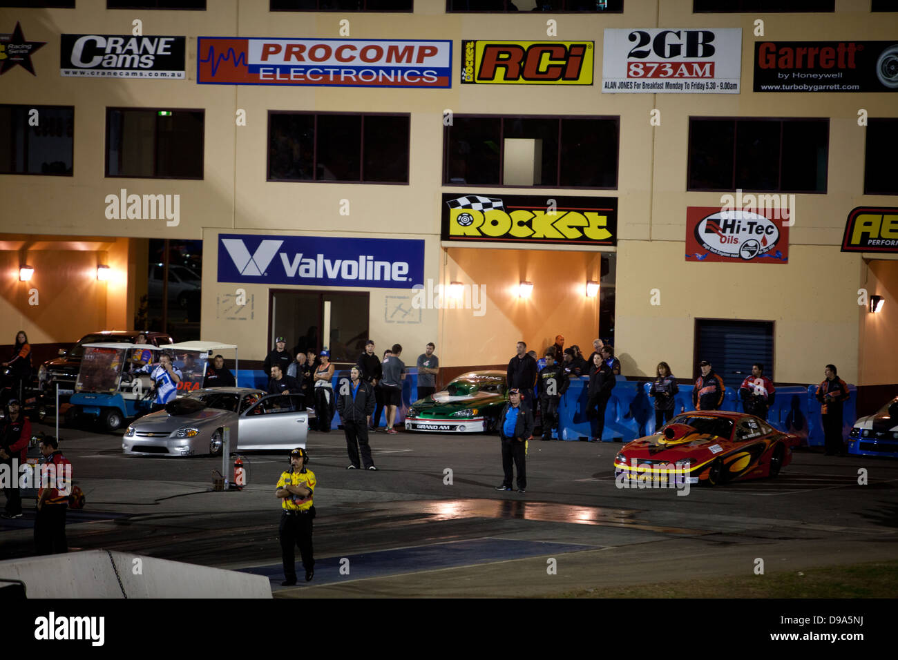 The power and speed of a drag raceway Stock Photo - Alamy