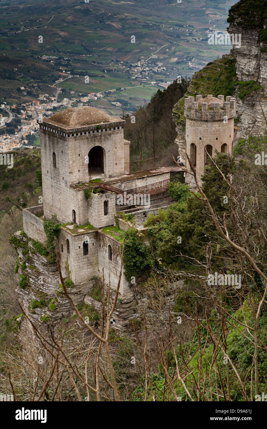 Torretta Pepoli castle in Erice, Sicily Stock Photo - Alamy