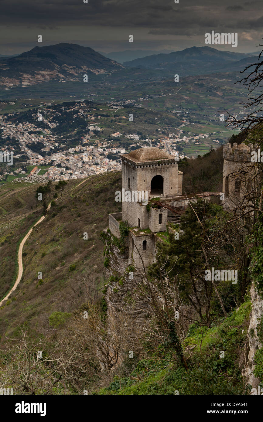 Torretta Pepoli castle in Erice, Sicily Stock Photo - Alamy