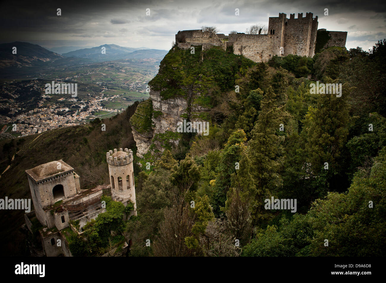Torretta Pepoli and Venus castle in Erice, Sicily Stock Photo - Alamy