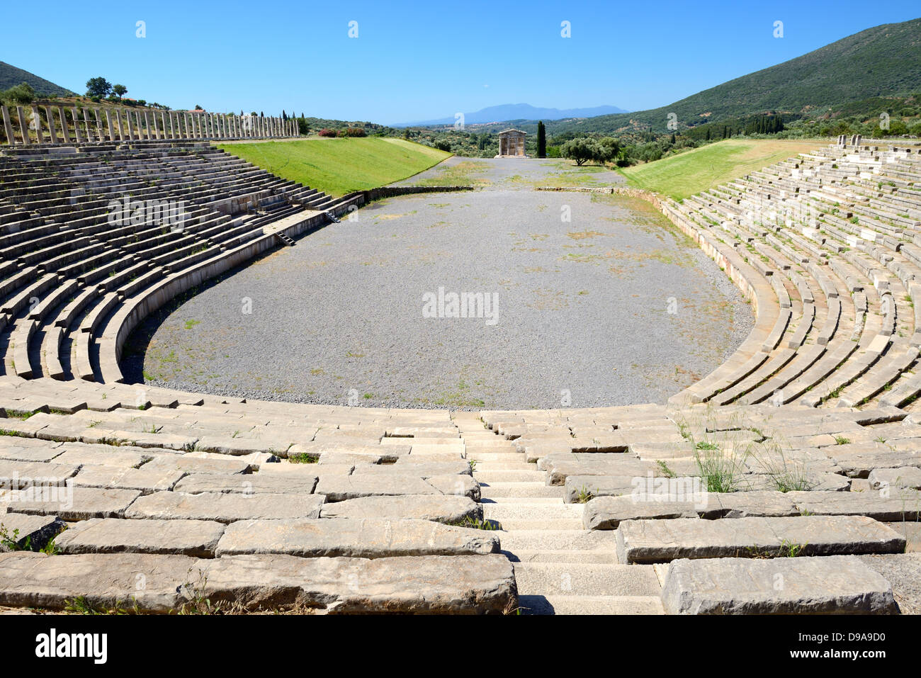 The stadium with mausoleum in ancient Messene (Messinia), Peloponnes ...