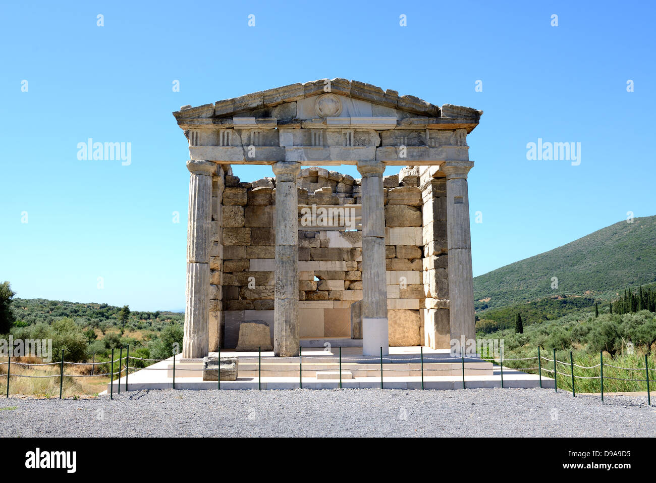 The mausoleum in ancient Messene (Messinia), Peloponnes, Greece Stock ...