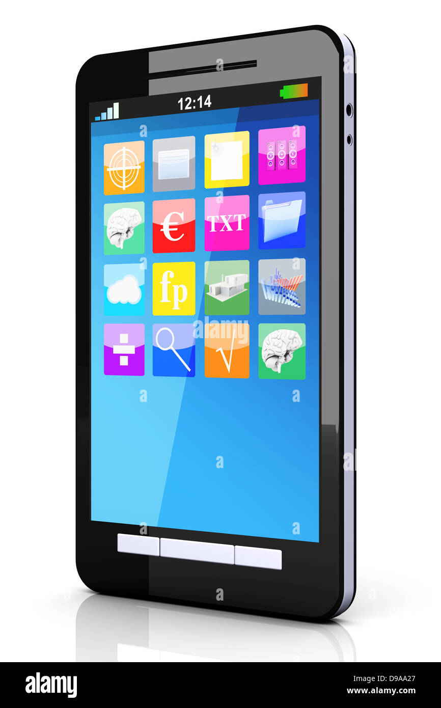 A modern Smartphone. 3D illustration Stock Photo - Alamy