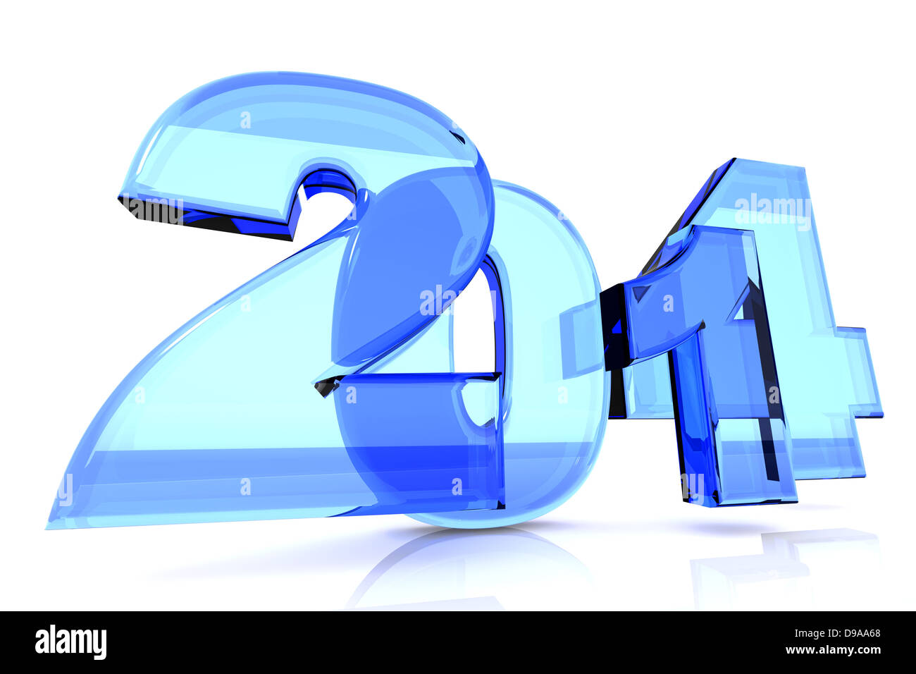 2014 as rendered letters. 3D illustration Stock Photo - Alamy