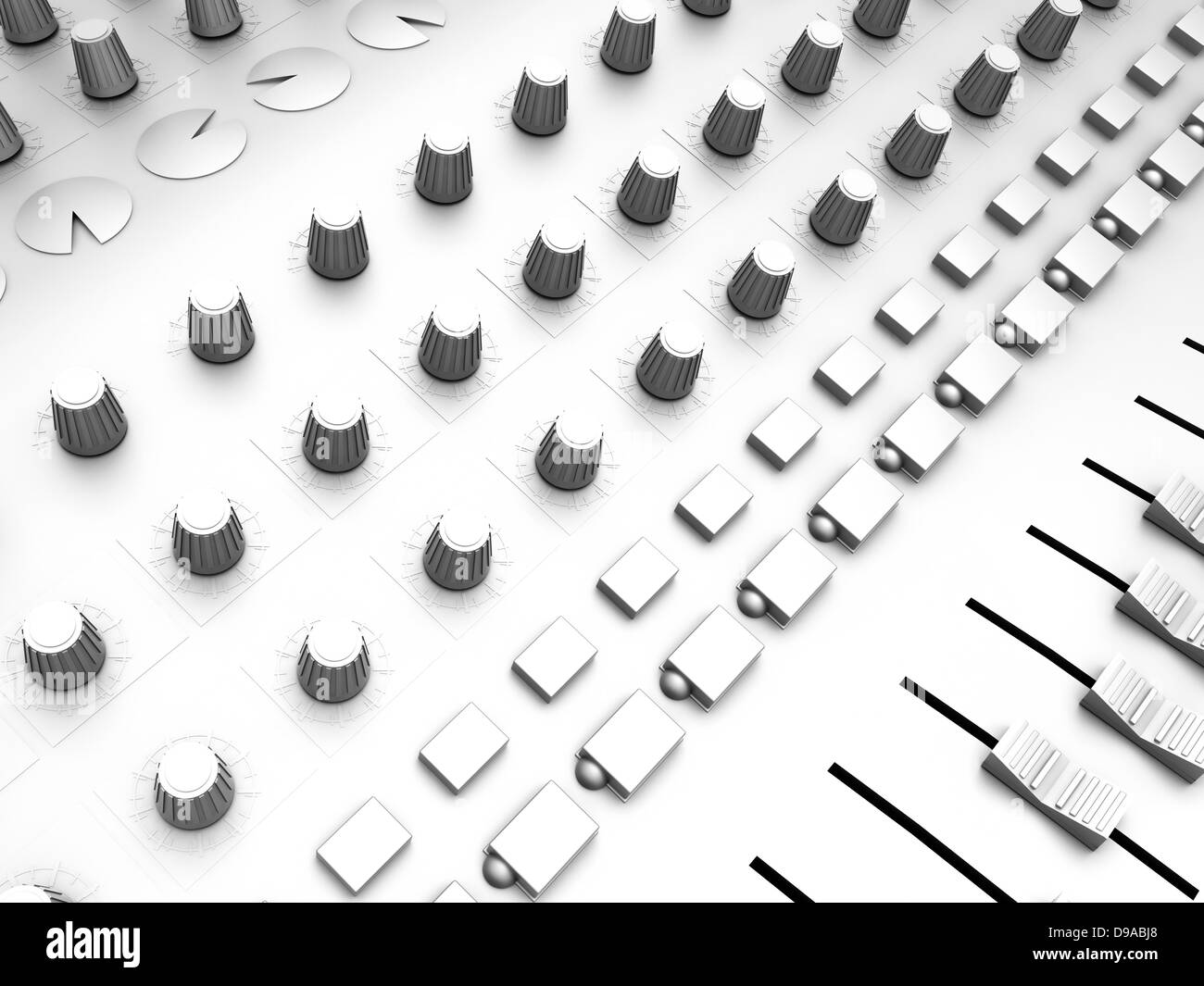 A Mixing board. 3D rendered illustration Stock Photo - Alamy