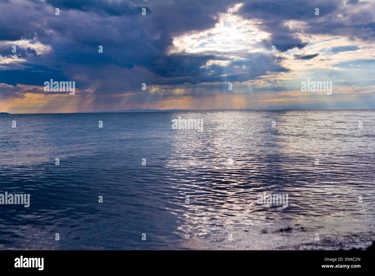 Sunset sea water hi-res stock photography and images - Alamy