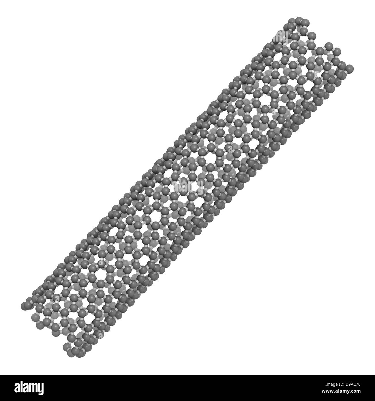 Carbon nanotube, molecular model. Carbon nanotubes are promising ...