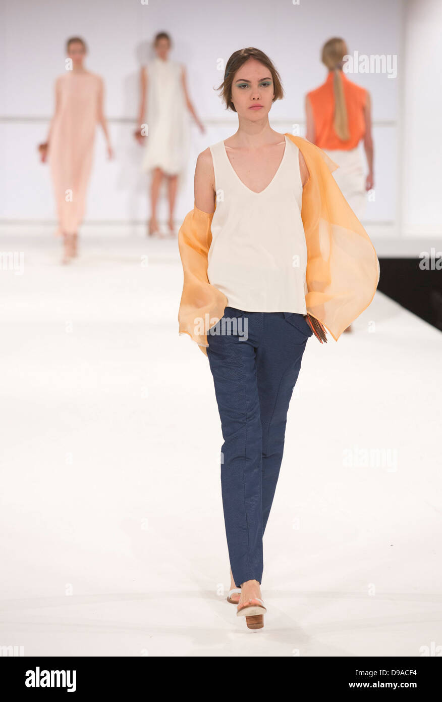 Models on the catwalk, UCA Rochester. Graduate Fashion Week 2013 Stock ...