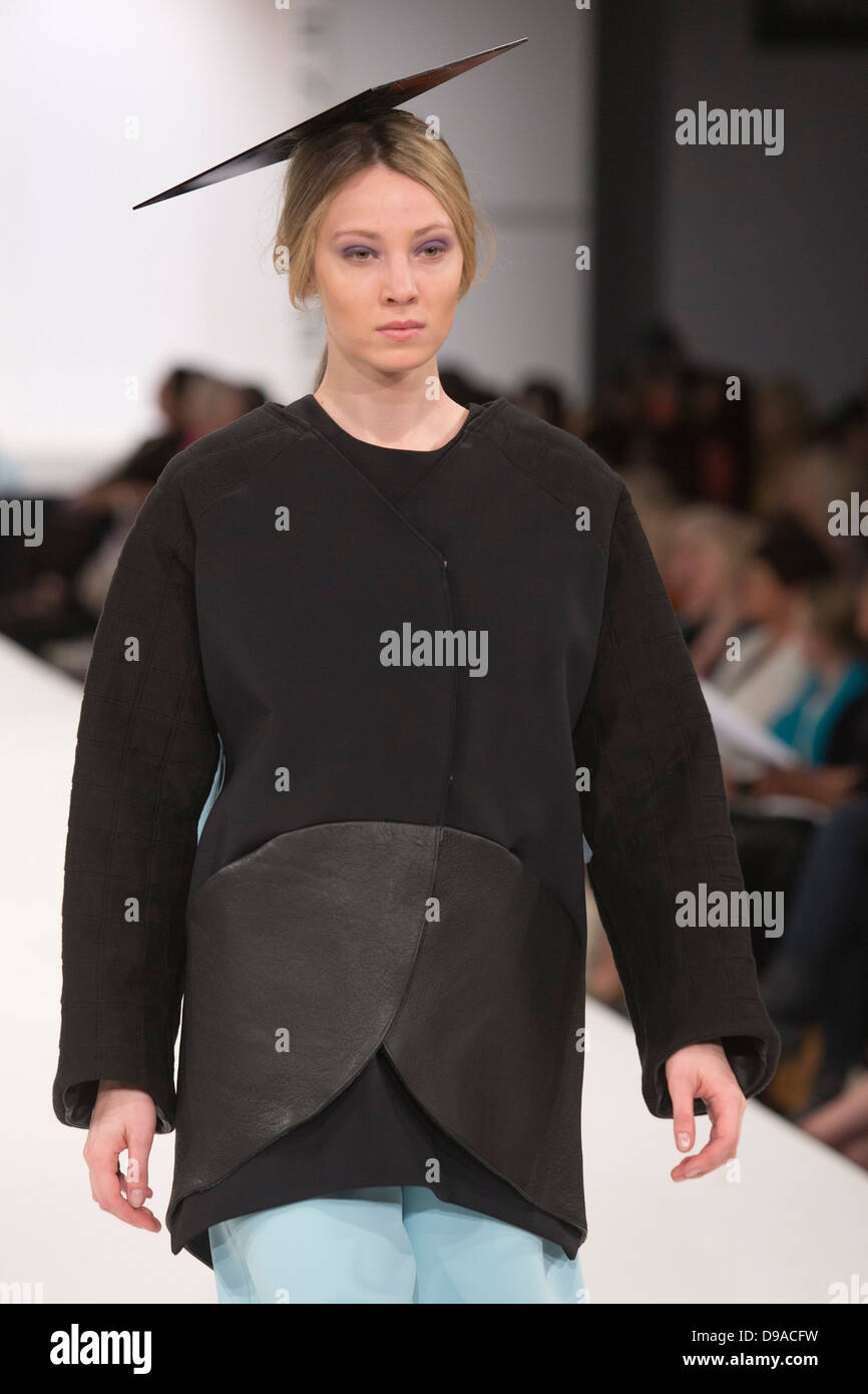 Models on the catwalk, UCA Rochester. Graduate Fashion Week 2013 Stock ...