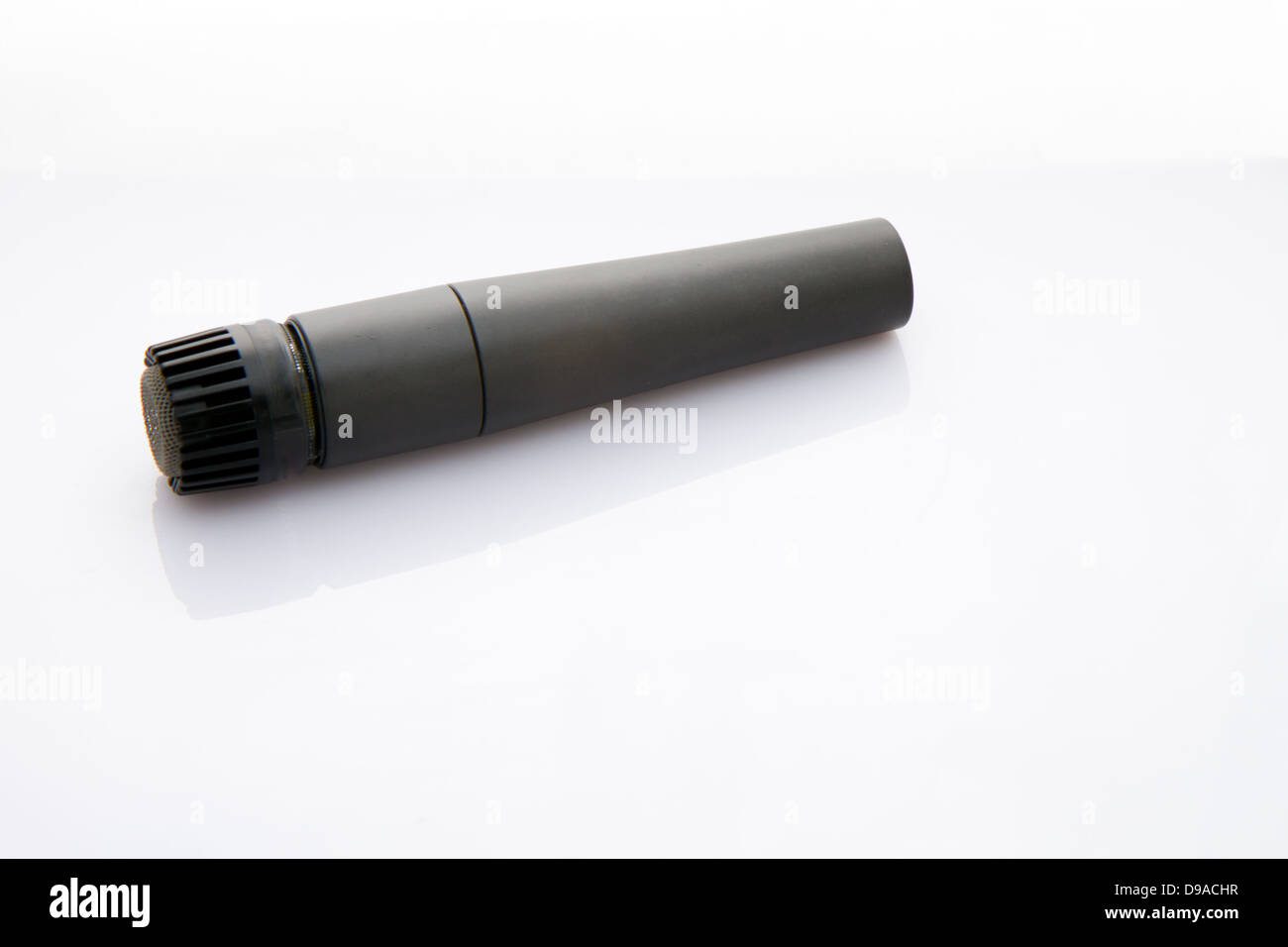 Microphone on white background Stock Photo - Alamy