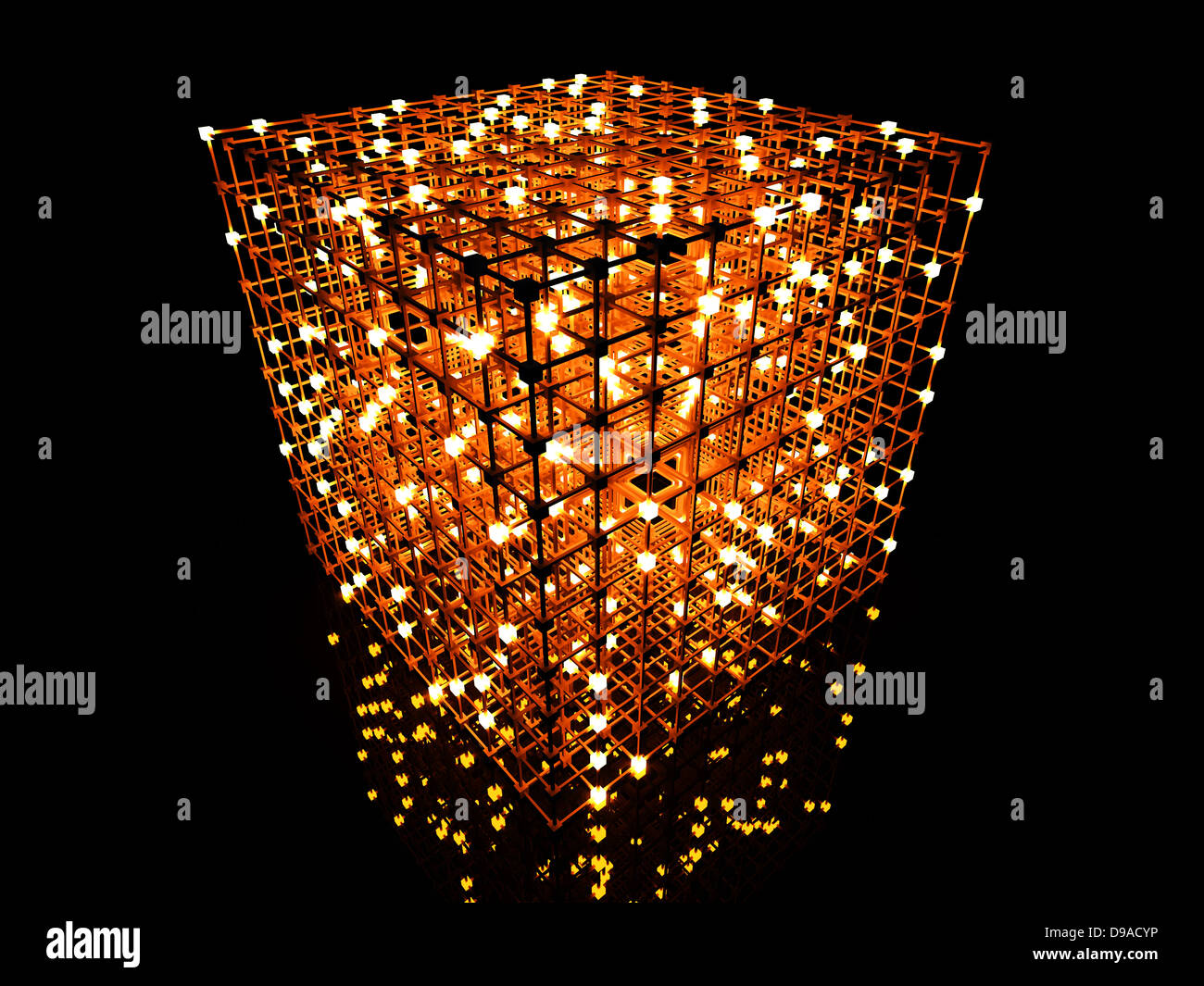 3D rendered Illustration. A glowing grid Stock Photo - Alamy