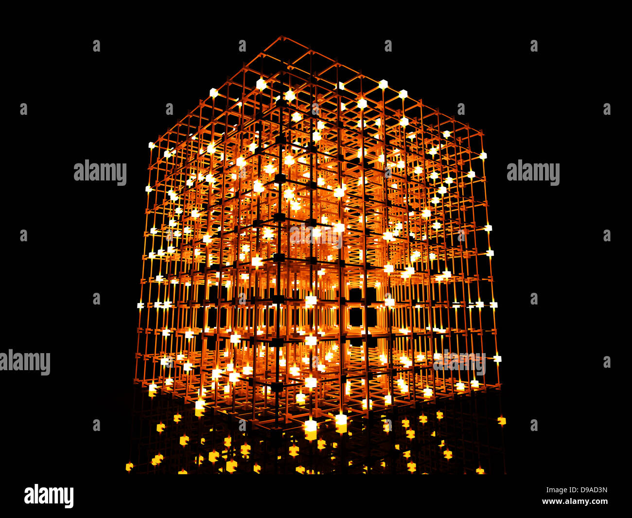 3D rendered Illustration. A glowing grid Stock Photo - Alamy