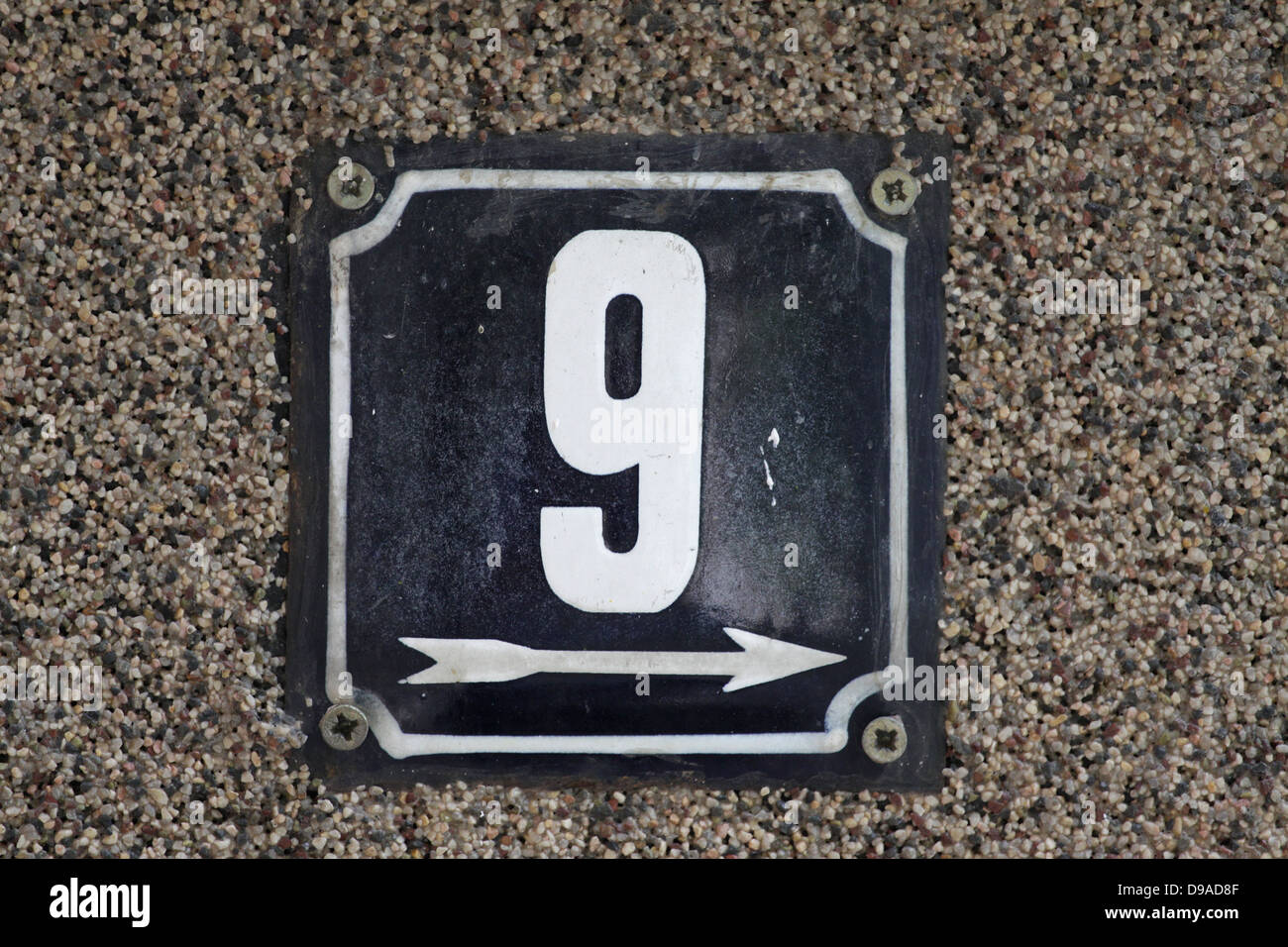 House numbers in different styles and colors (concept for real estate ...