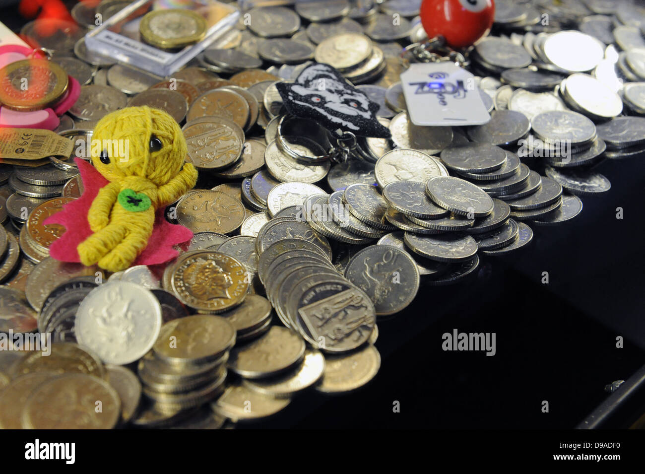 A pusher type gambling machine in the Namco arcade in london, South ...