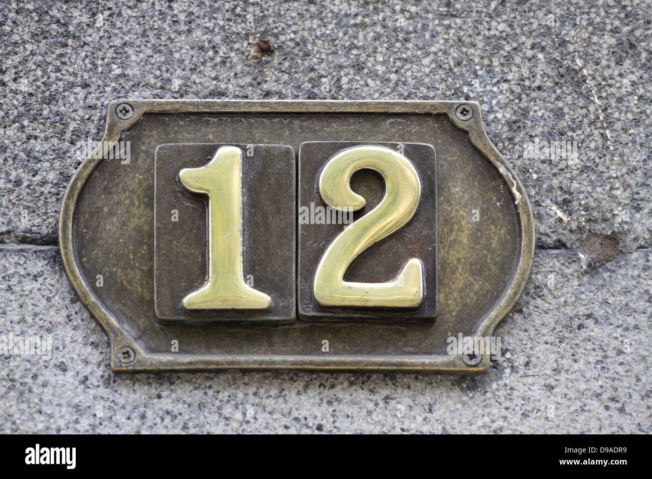 House numbers in different styles and colors (concept for real estate ...