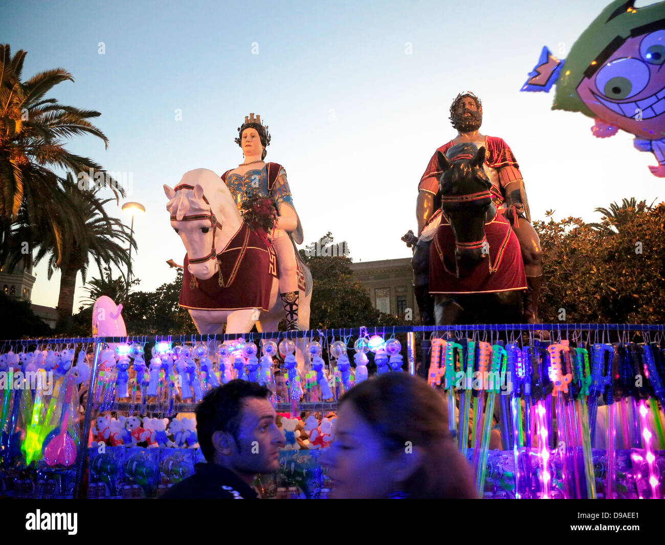 The mythical founders of Messina, the two giants "Mata e Grifone Stock ...