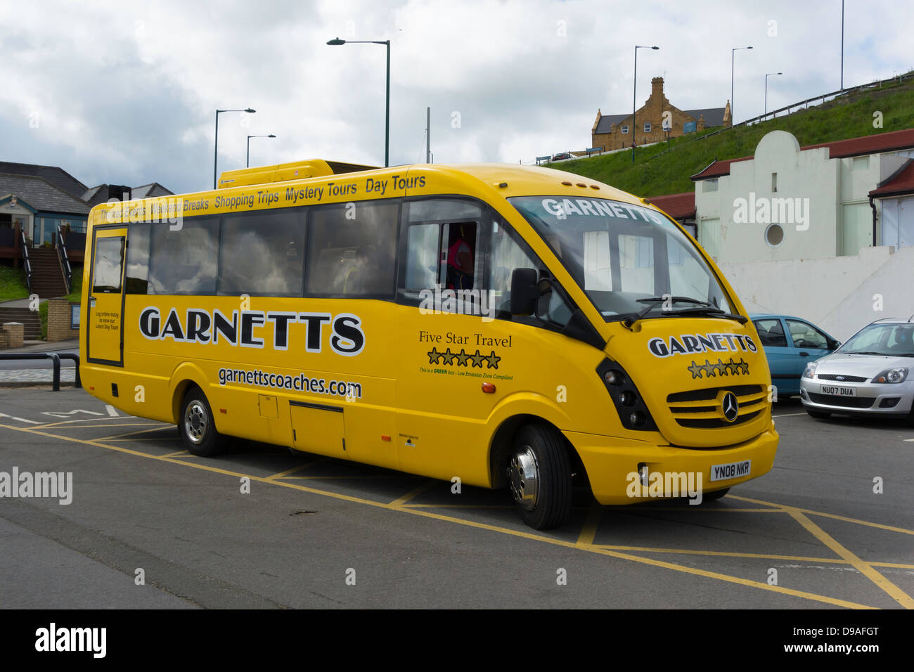 A 2008 streamlined Mercedes Benz coach used for carrying parties on ...