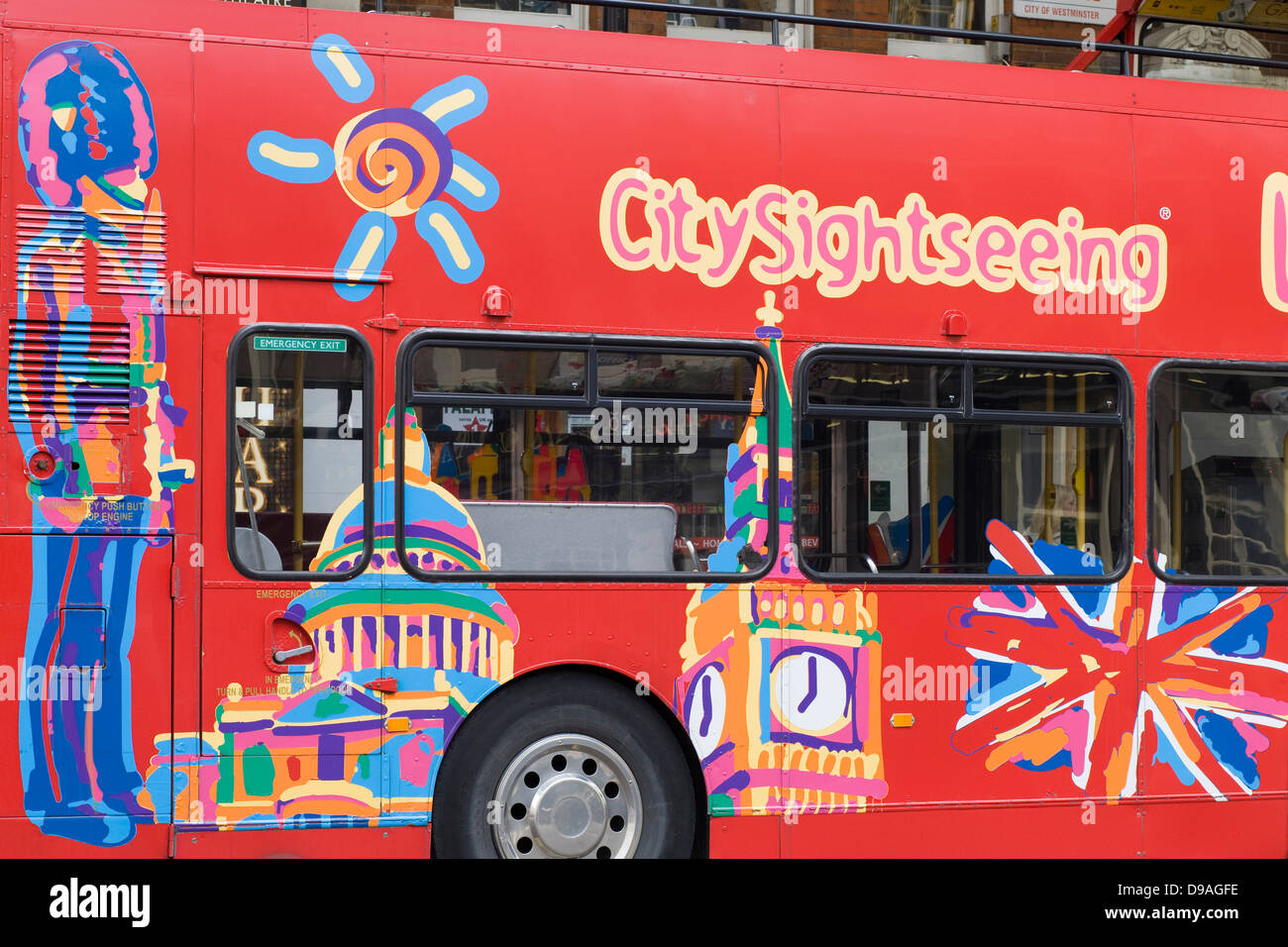 London Sightseeing Tour Bus Abstract Stock Photo - Alamy