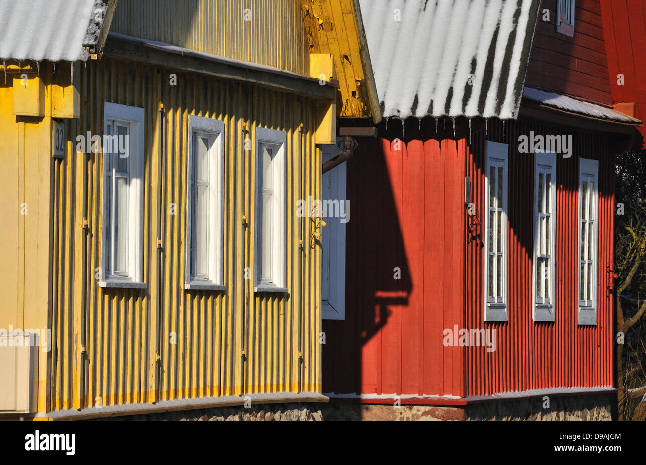 Traditional wooden houses of ethnic minority called Crimean Karaites or ...