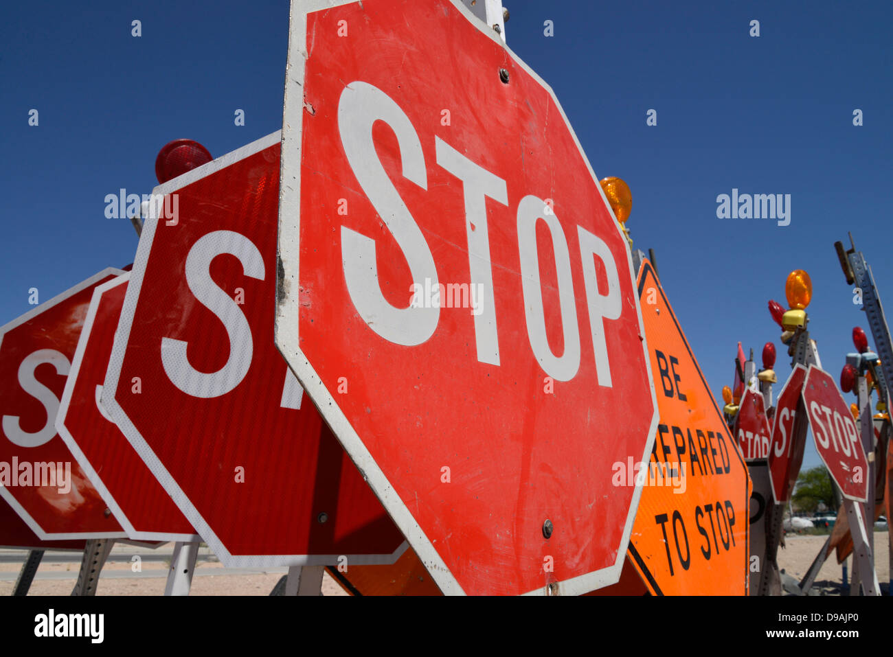Site traffic control signs hi-res stock photography and images - Alamy